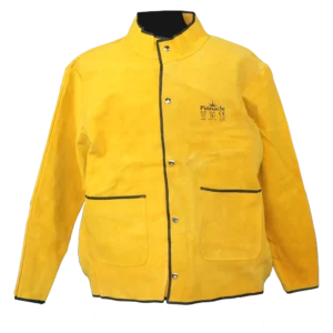 Megabreeze | Yellow suede leather welding jacket