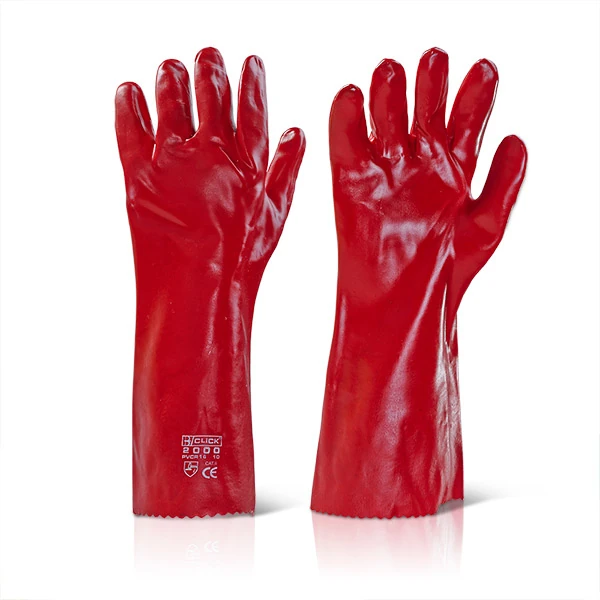 Megabreeze | PVC Red Glove Open Cuff 40cm